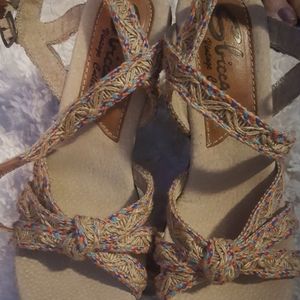 Sbicca | Shoes | Sbicca Vintage Womens Size 8 Wedge Sandals | Poshmark